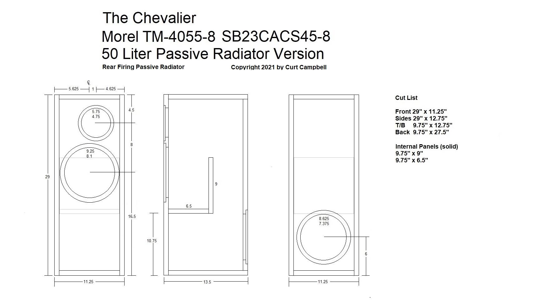 Morel + SB Acoustics Chevalier 3-Way Speaker Kit - Pair: Madisound ...