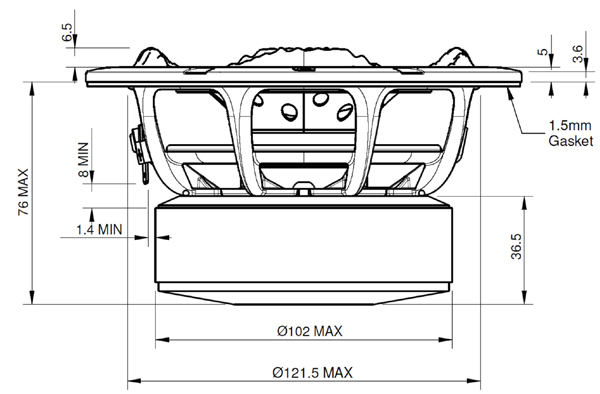 Purifi PTT5.25X04-NFA-01 5.25" Extended Range Woofer - | Madisound